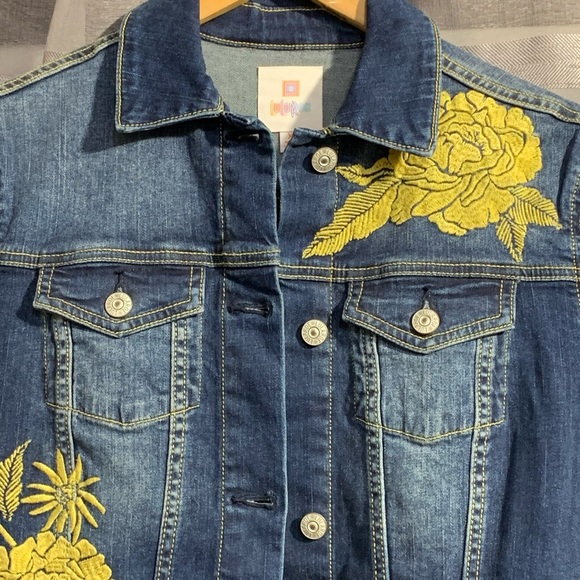 LuLaRoe | Jackets & Coats | New Lularoe New Denim Embroidered Jacket ...